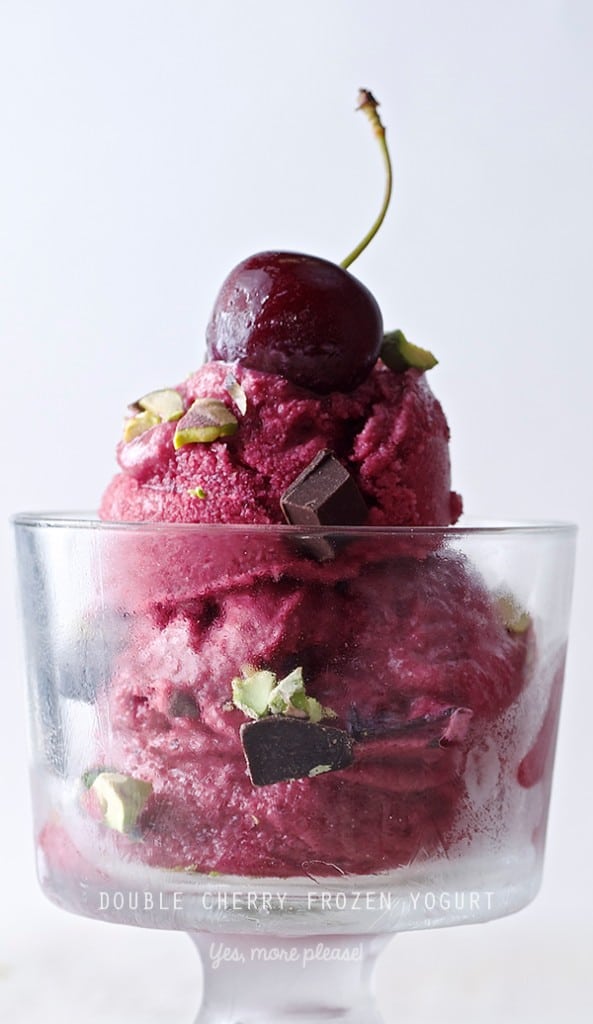 Double Cherry Frozen Yogurt ~Yes, more please!